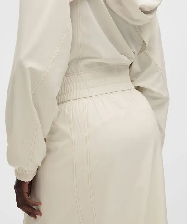 Lululemon Define Hooded Track Jacket - Light Ivory/Wacky Khaki